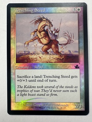 Trenching Steed Foil NM Prophecy MTG Magic the Gathering Never Played ...
