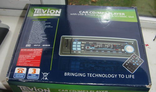 TEVION CAR CD/MP3 PLAYER 5932 with USB & Front Aux Input & SD/MMC Slot ...