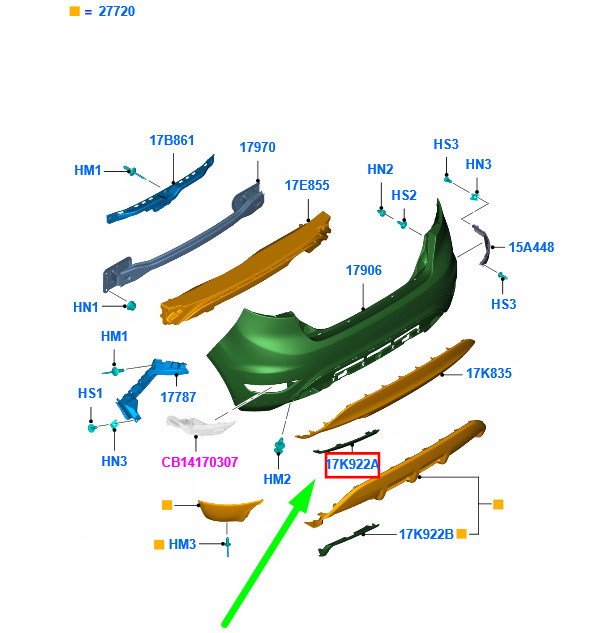 Original Ford 1531833 Cover Bumper Towing Hook Rear Ford Fiesta VI for ...