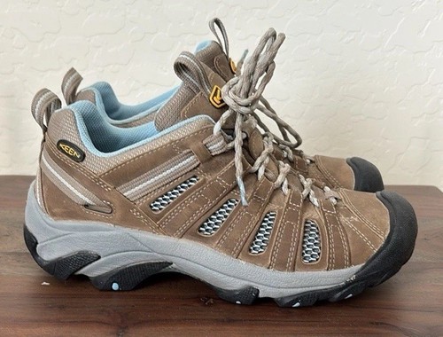 KEEN Women's 8.5 Voyageur Hiking Shoe, Brindle/Alaskan Blue 1011523 ...