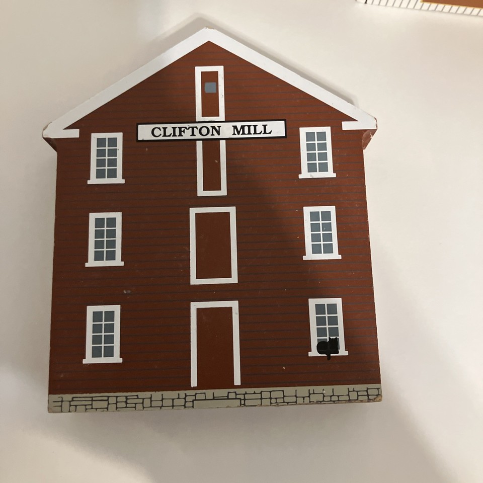 Lot Of 7 The Cats Meow Village Series Wooden Shelf Sitters Vintage 1991 ...