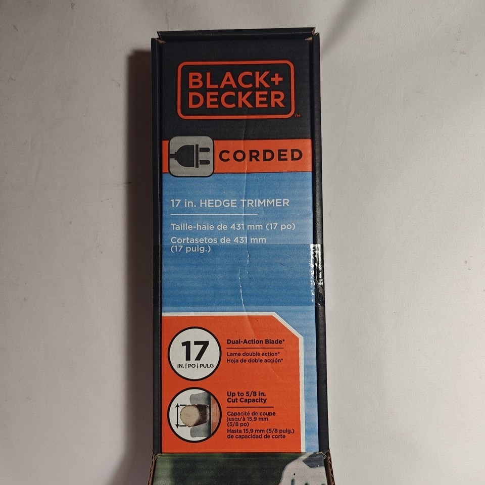 Black & Decker TR117 Corded 17 Inch Hedge Trimmer New in box 2017 Model ...
