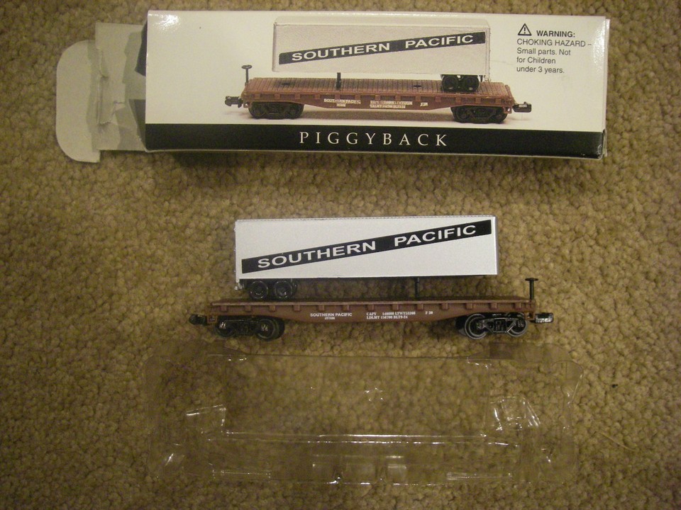 Southern Pacific Piggy Back Car & Trailer, in very good condition! | eBay