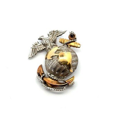 USMC Officers Dress Eagle Globe & Anchor (EGA) Emblem Pin 10k Gold ...