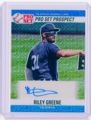 2021 Leaf Pro Set Metal RILEY GREENE Blue MOJO AUTO Autograph RC Rookie ...