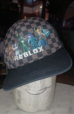 Roblox Snapback Cap Youth Size Black & Gray Checker Board with ...