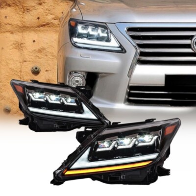 Lexus LX570 LED Headlight 2008-2015 Upgrade Angel Eye Projector DRL ...