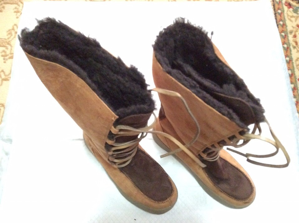 Brown/Camel Nubuck Eskimo Style Boot 9 | eBay