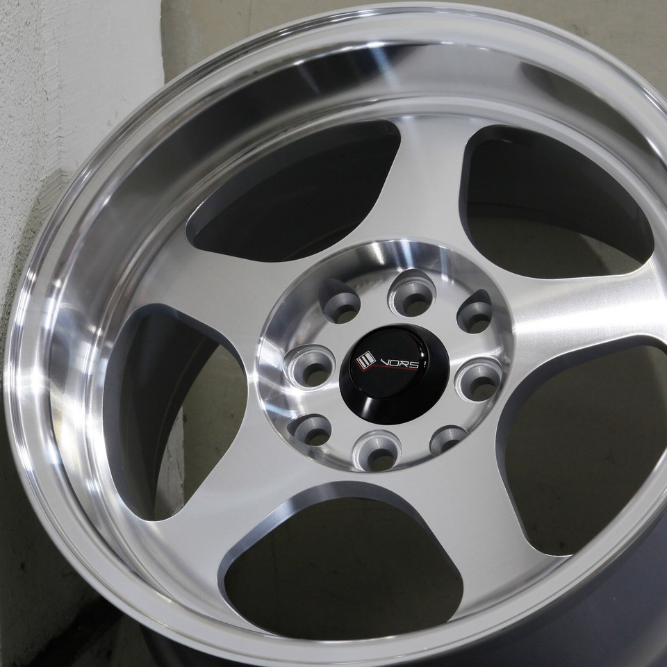 15x8 Vors SP1 4x100/4x114.3 20 Silver Machined Wheels Rims Set(4) 73.1 ...