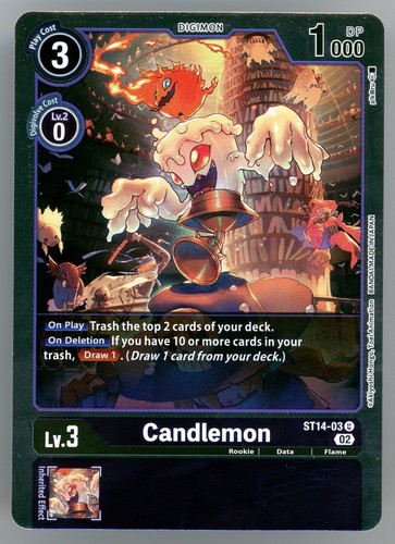 Digimon Candlemon Beelzemon Advanced Deck #St14-03 U Foil | eBay