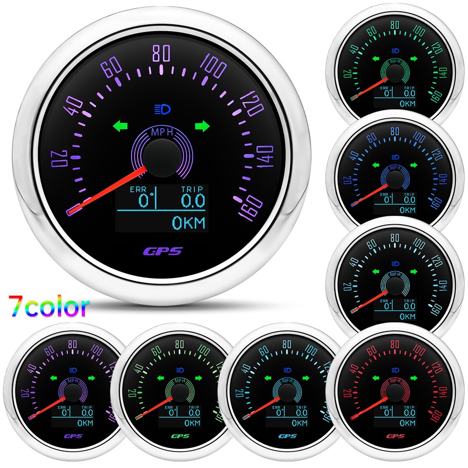 85mm Boat GPS Speedometer 0-160MPH Odometer Gauge Waterproof for Car ...