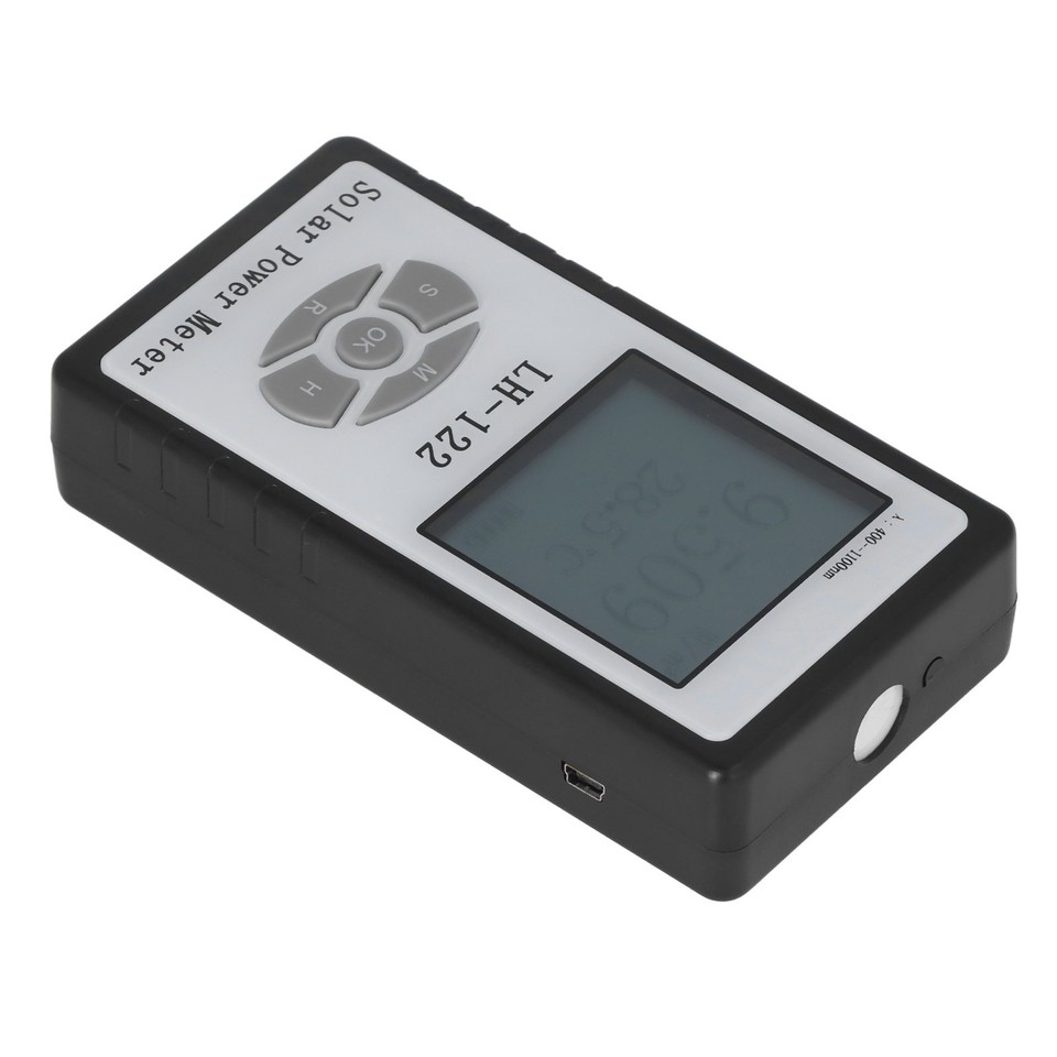 Solar Power Meter Digital Radiation Handheld Sun Light Energy Measuring ...