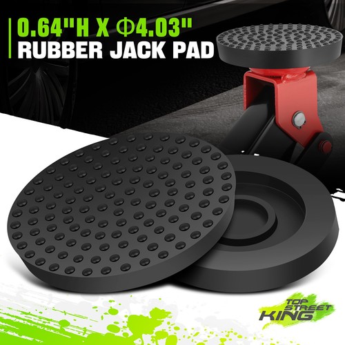 Universal 0.64" x 4" Rubber Jack Pad 2PC Protection Floor Jack Car ...