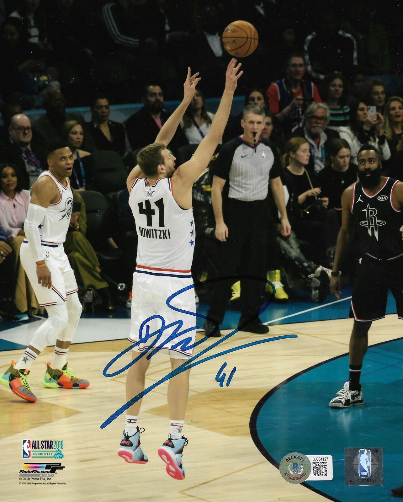 Dirk Nowitzki Autograph Signed 2018-19 NBA All Star Game 8x10 Photo ...