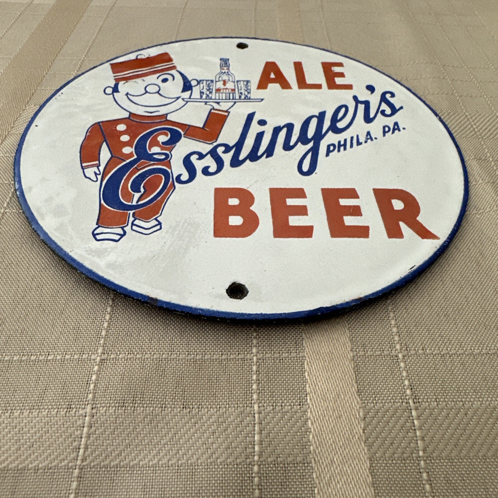 Porcelain Ale Esslinger’s Beer Enamel Metal Sign | eBay