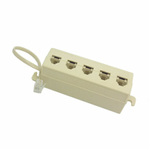 USA Telephone Phone Modular Jack Line Splitter Five Way Outlet 6P4C ...