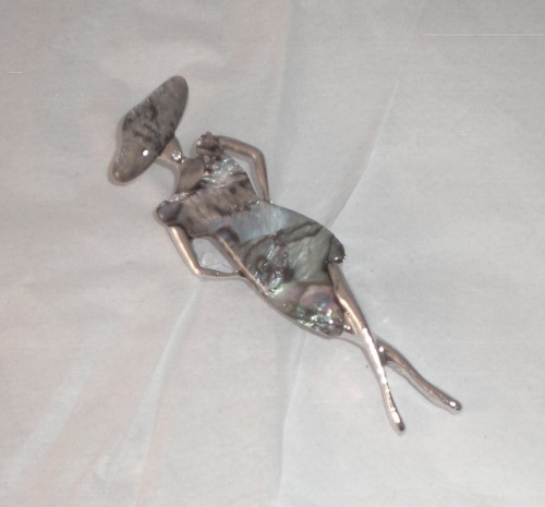 New Silvertone Multi Color Fancy Lady Pin Brooch Chic Stylish Spiffy ...