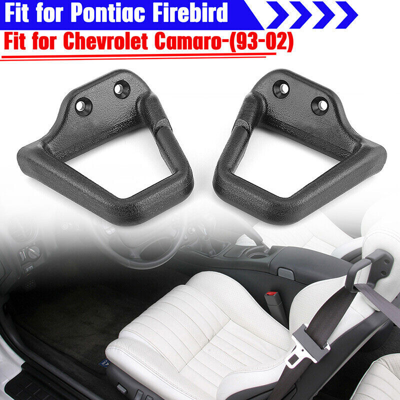 Set of Black Ebony Slotted Seat Belt Guide Loops For 1993-2002 Camaro ...