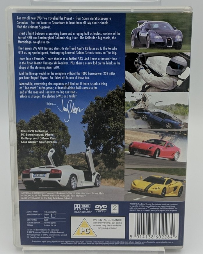 Classic Jeremy Clarkson - Supercar Showdown (DVD, 2007) UK Exp ...