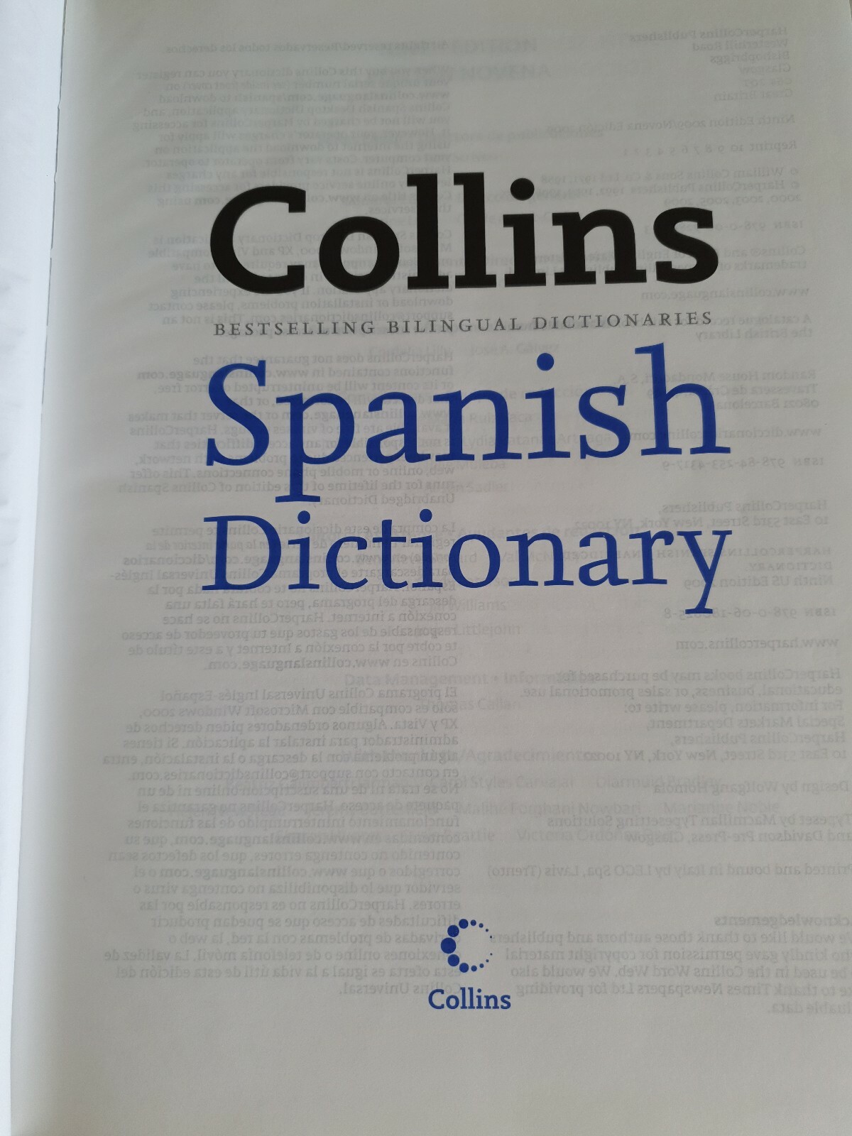 Collins Spanish Dictionary: Complete & Unabridged by Harper Collins ...