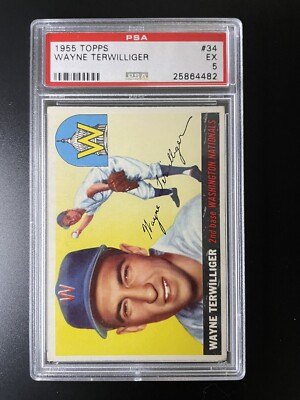 1955 Topps Wayne Terwilliger #34 graded PSA 5 Washington Nationals | eBay