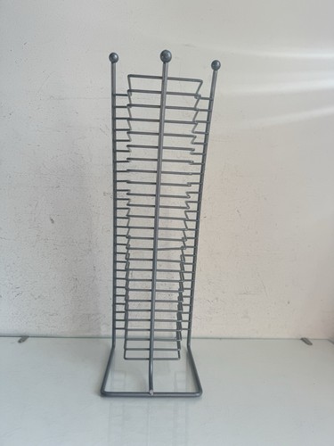 Vintage CD Rack / Shelf - Holds 25 CDs Metal Wire Freestanding Storage ...