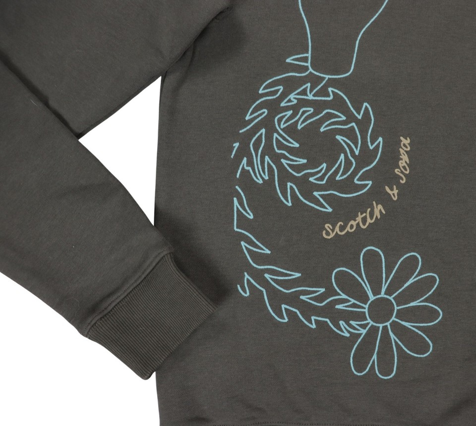 Scotch & Soda Embroidery Accented Crew Pullover Men's Sweatshirt S NWT ...