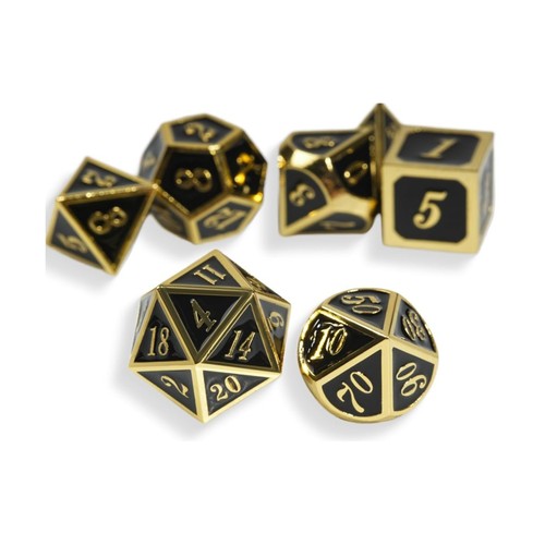 Gu Bei Te Dice Sets Metal DND Dice Set - Gold and Black (7) NM | eBay