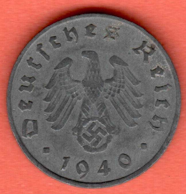 Third Reich Germany Zinc Coin 10 Pfennig E. 1940 Swastica WWII 5860 | eBay