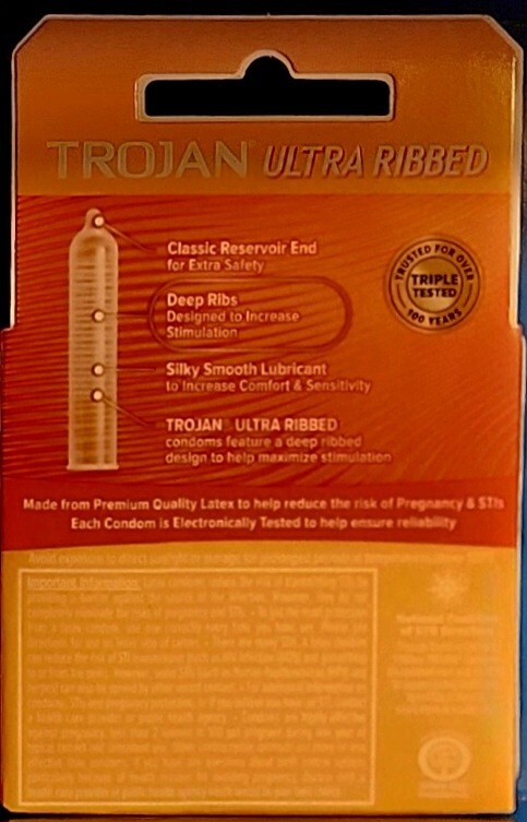 Trojan Ultra Ribbed Increased Stimulation Lubricated Condoms 2-3pk (6 ...