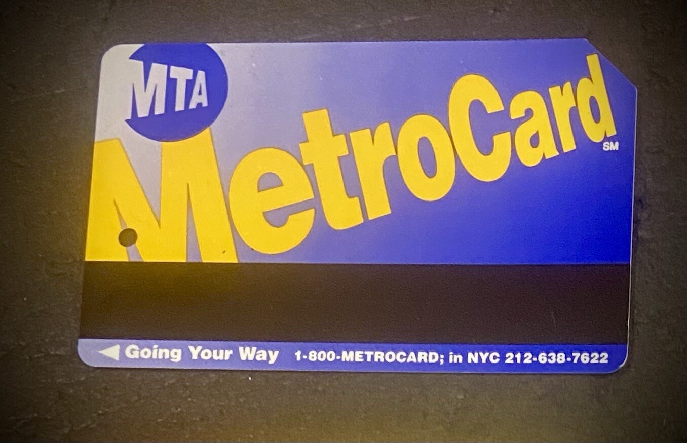 Expired Metrocard Transit .New York. Subway. 1997 . BLUE BACK . BIG ...