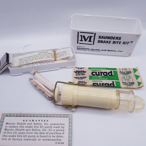 RARE Vintage Snake Bite Kit Complete in container & instructions ...