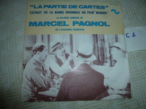 MARCEL PAGNOL '' LA PARTIE DE CARTES '' Ancien disque vinyle 45 tours ...