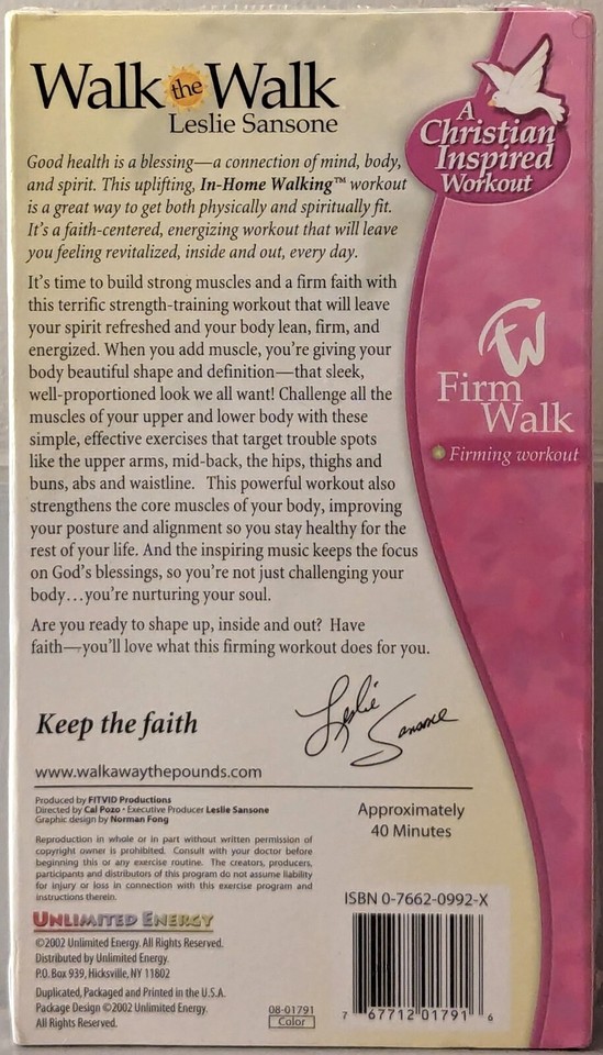 Walk the Walk with Leslie Sansone - Firm Walk (VHS, 2002) New, Sealed ...