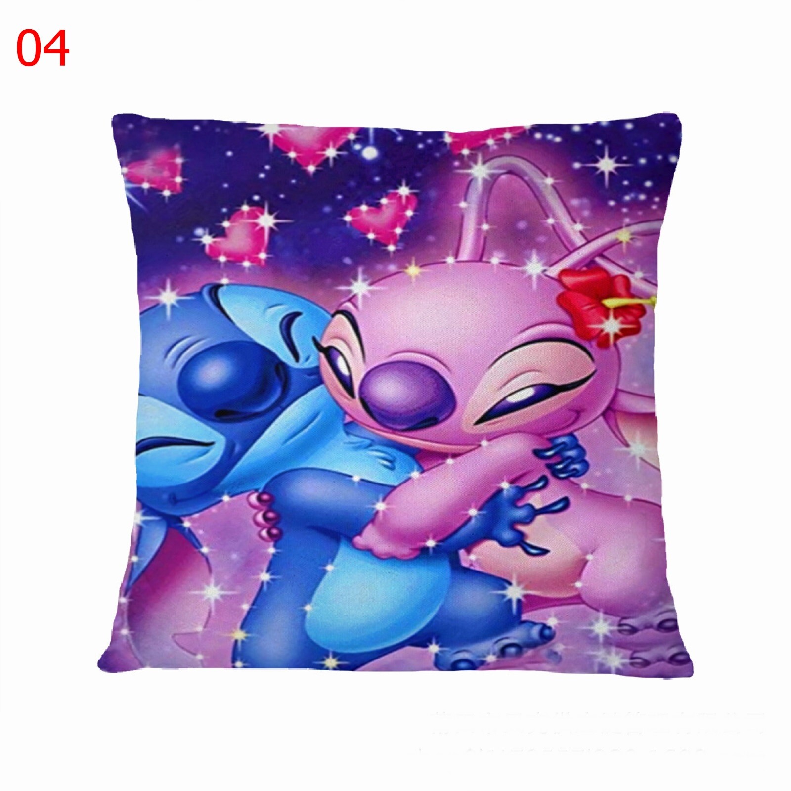45 cm Lilo Stitch Cushion Cover Throw Pillow Case Home Sofa Bed Office ...