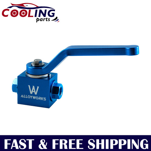 Aluminium Brake Line Lock Shut Off Valve 1/8" NPT Billet Blue UK NEW ...