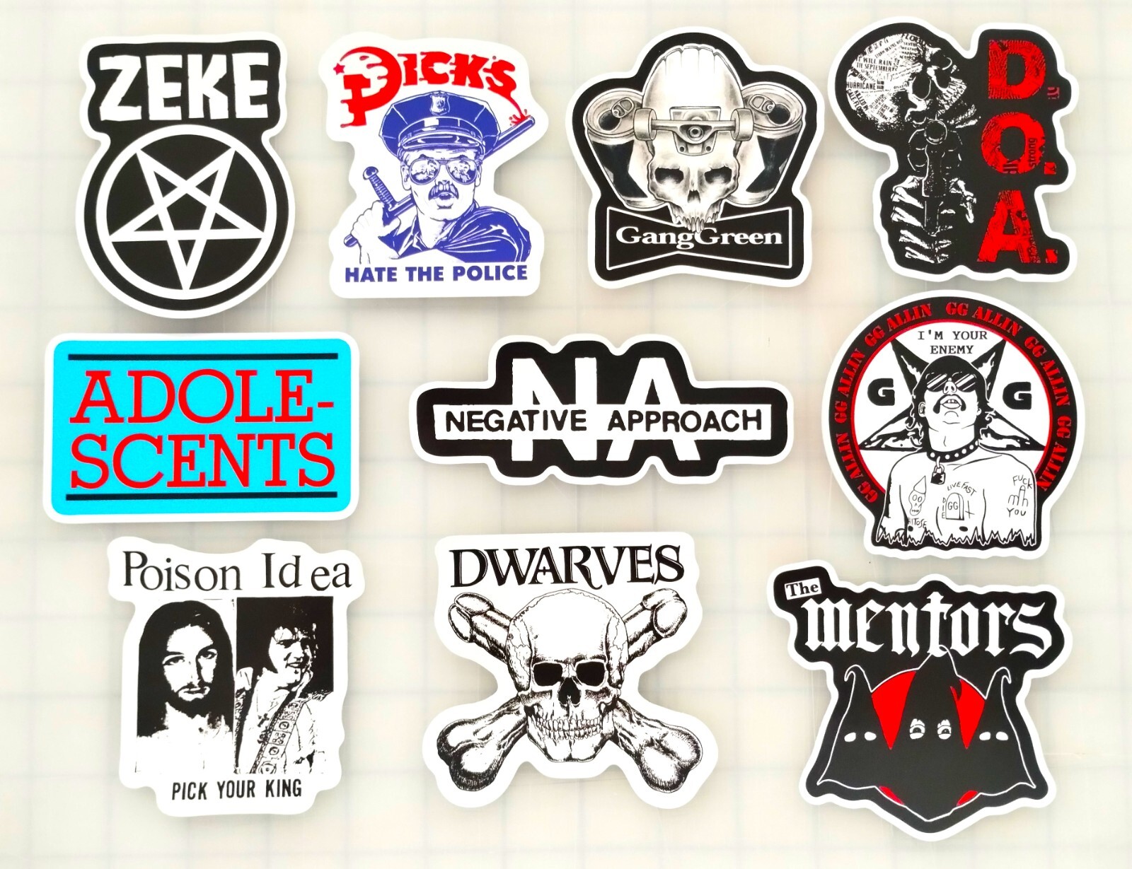 Punk Vinyl Sticker Lot (10 Stickers) Set 7 | eBay