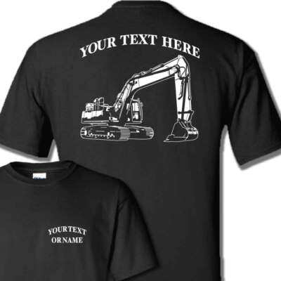 EXCAVATOR Heavy Equipment Personalized Custom Cotton T-shirt | eBay