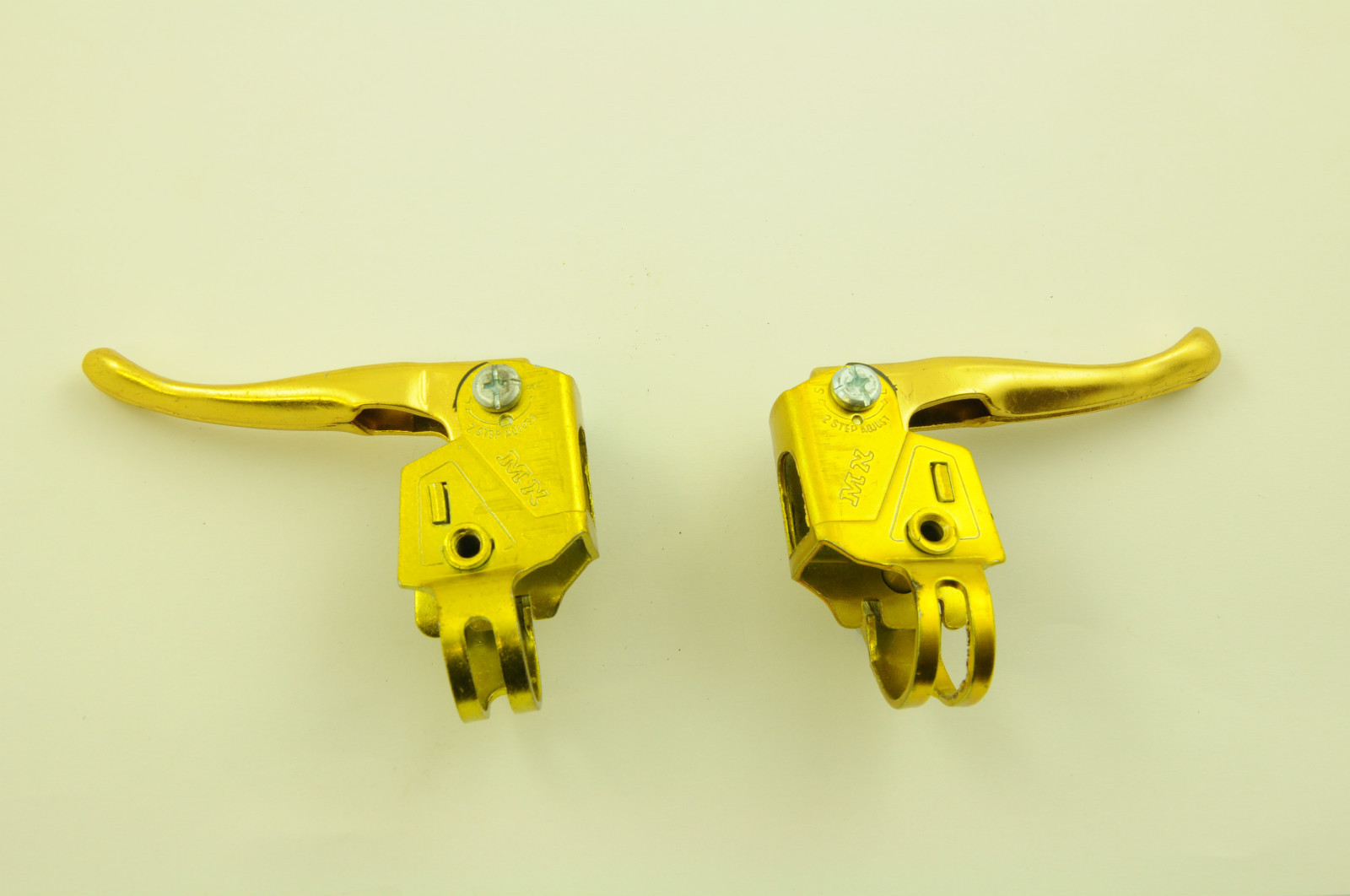 GENUINE 80’S MADE OLD SCHOOL BMX LANDAR MX,2 FINGER BRAKE LEVERS GOLD ...