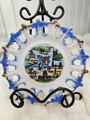 Vintage ST LOUIS MISSOURI Gateway Arch Busch Memorial Stadium PLATE ...