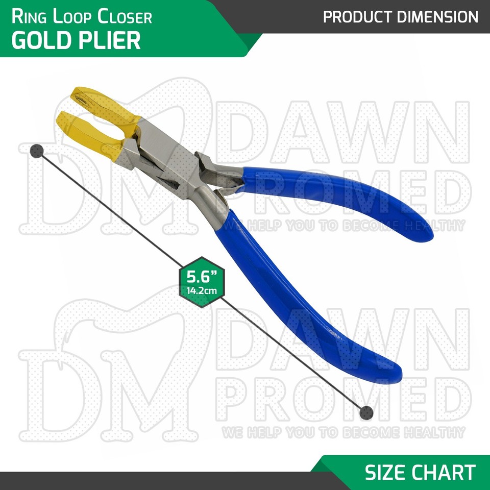 Ring Loop Closing Plier 5.6" With Gold Jaws Jewelry Jump Ring Closer ...