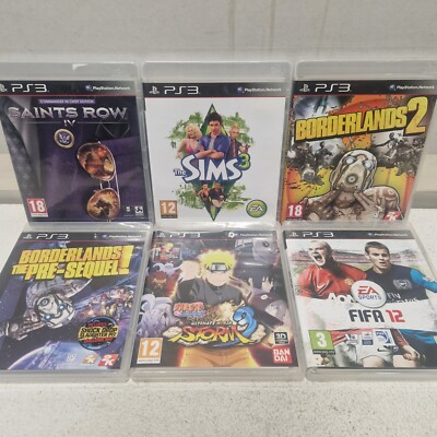Bundle Of 6 PS3 PlayStation 3 Games Sims Saints Row Naruto FIFA ...