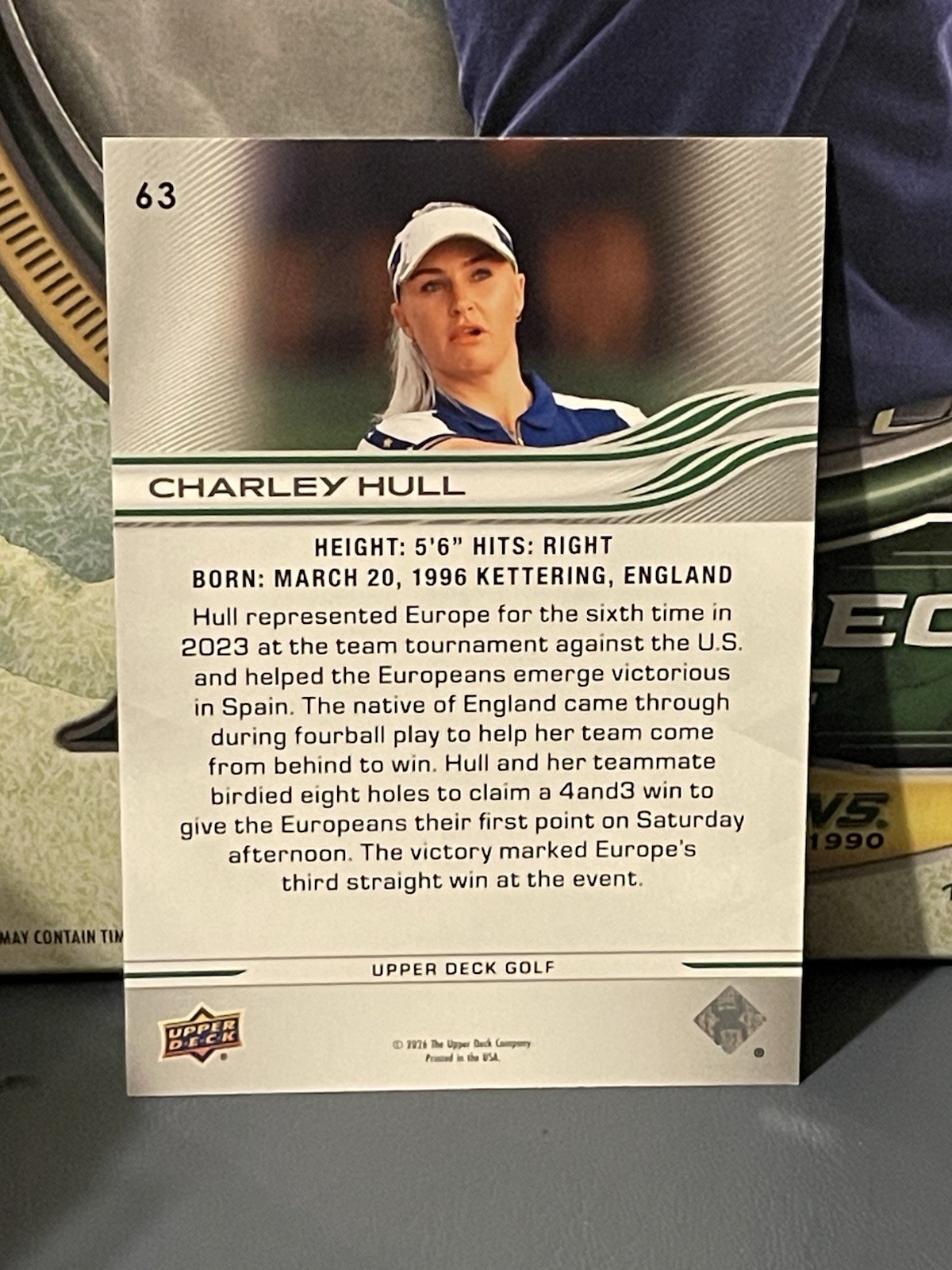 2026 Upper Deck Golf Charley Hull #63 GOLD 81/100 | eBay