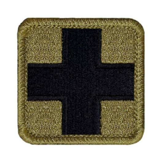 Medic Patch Military First Aid EMT EMS Responder Red Cross Hook Loop ...