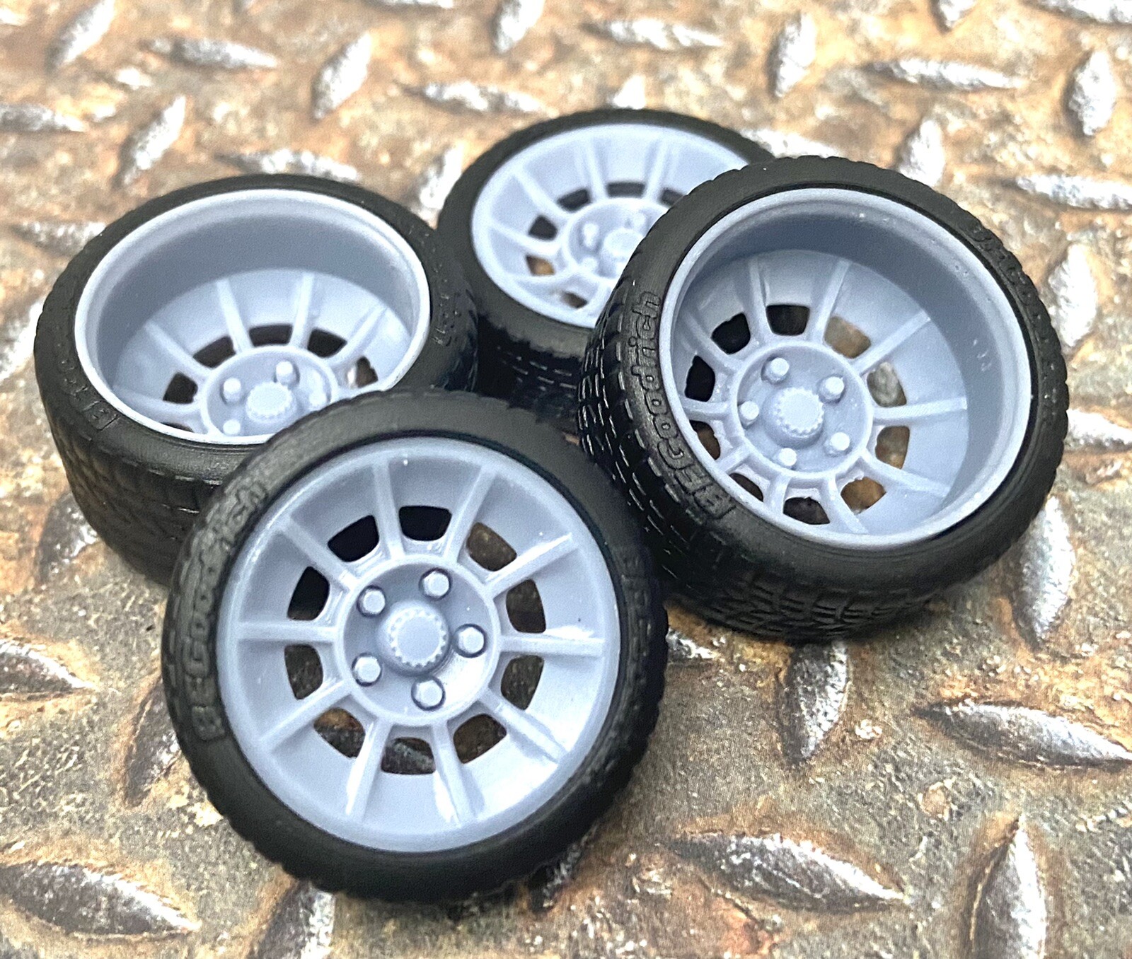 1/24 Scale: 21/20 Inch “Vector” Wheels With Wide Rear Street Tires ...