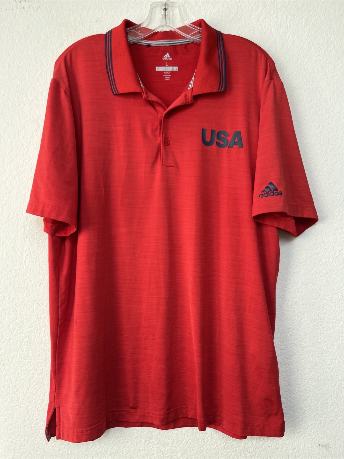 Adidas Team USA Olympics Golf Polo Shirt Men’s Size L… - Gem