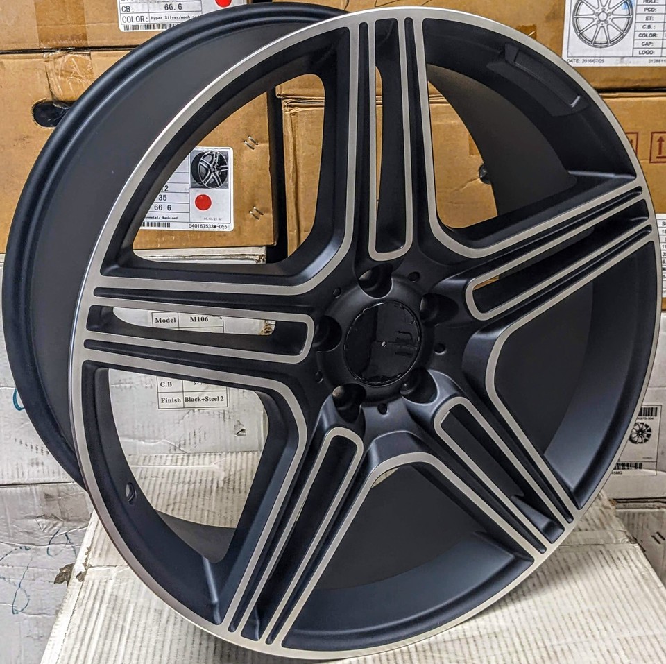 19" x 9.5 Black Wheels Rims Fit Mercedes S550 S500 E350 E500 ML GL GLK ...