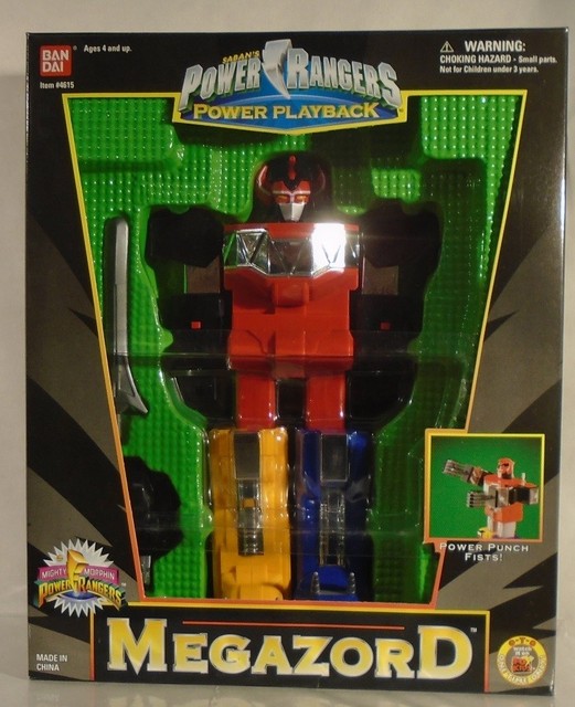 Mighty Morphin Power Rangers Megazord Playback Medium Size Bandai Case ...