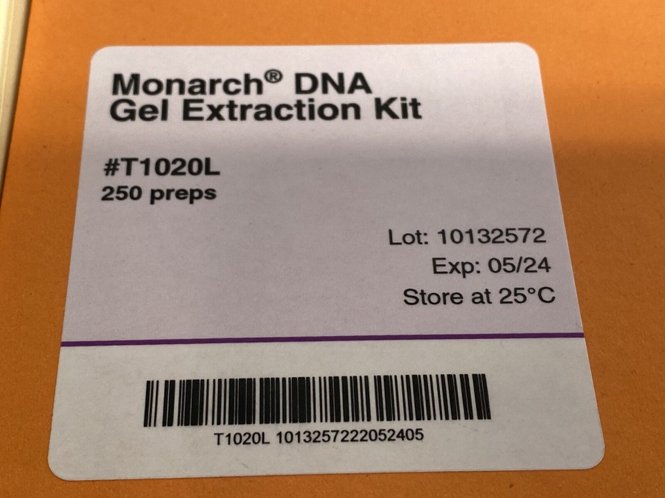 NEW ENGLAND BIOLABS Monarch DNA Gel Extraction Kit 250-Preps T1020L | eBay