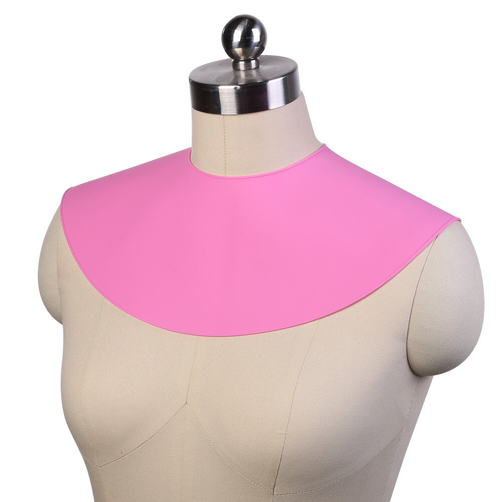 Haircut Shawl Neck Cape Silicone Neck Shield for Hair Coloring (Pink ...